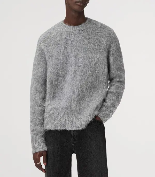 ALLSAINTS Oversized Brushed Coby Sweater - Grey