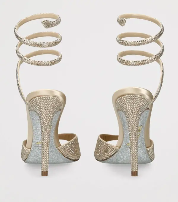 Rene Caovilla Embellished Wrap Sandals 105