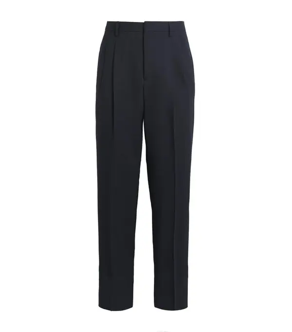 LARDINI Virgin Wool Pleated Trousers