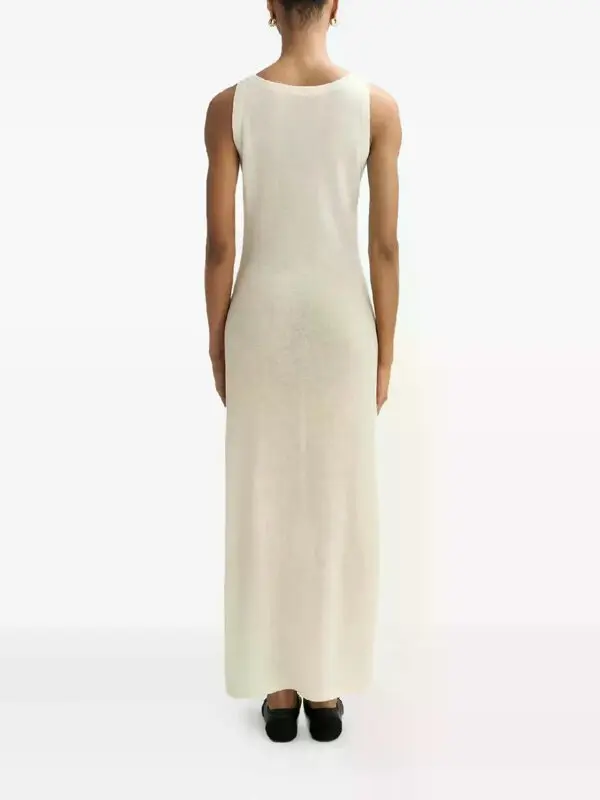 Soft Goat Round-neck Maxi Dress