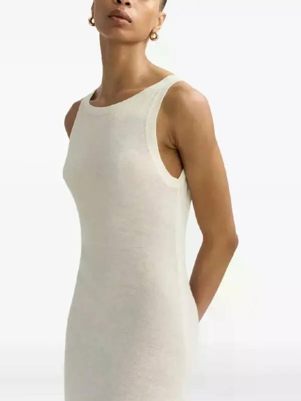 Soft Goat Round-neck Maxi Dress
