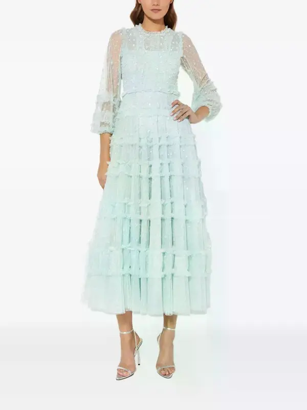 NEEDLE & THREAD Sequin Ruffled Dress