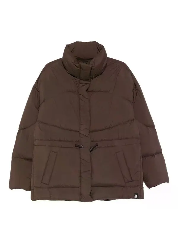 Bacon Drawstring Puffer Coat - Brown