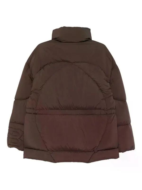 Bacon Drawstring Puffer Coat - Brown