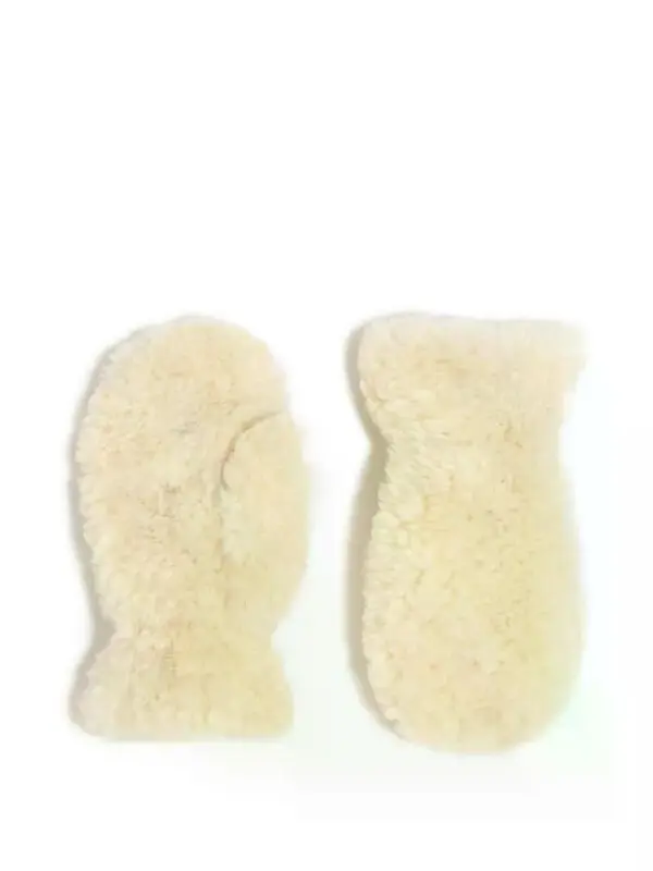 Apparis Coco Bouclette Gloves - Neutrals