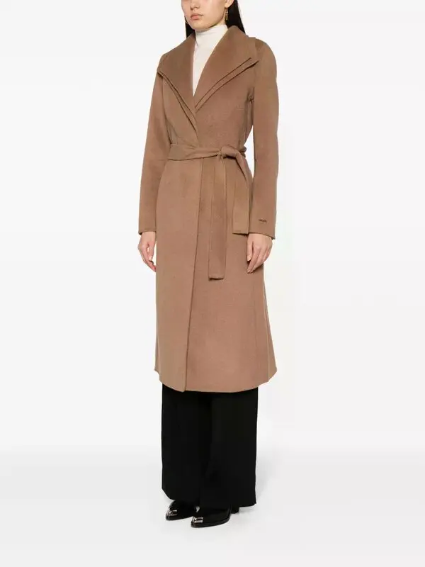 Tahari Belted Maxi Wrap Coat