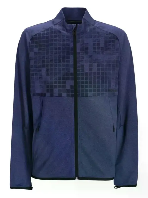 BOSS Geometric Pattern Zip-up Sweatshirt