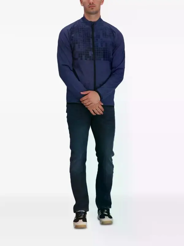 BOSS Geometric Pattern Zip-up Sweatshirt