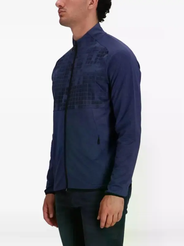 BOSS Geometric Pattern Zip-up Sweatshirt