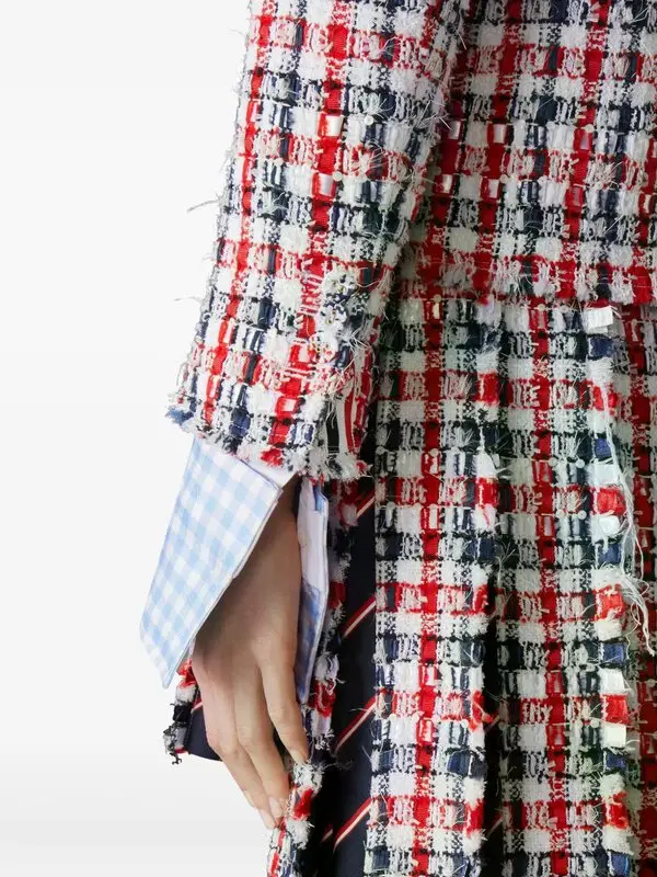 Thom Browne Gingham Checks Tweed Blazer