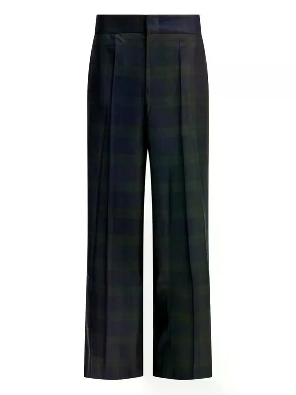 SA SU PHI Plaid Wool Trousers
