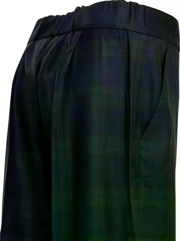SA SU PHI Plaid Wool Trousers