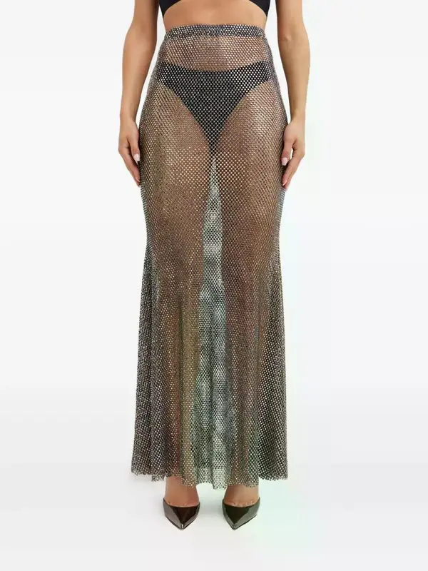 SANTA BRANDS Crystal-mesh Long Skirt