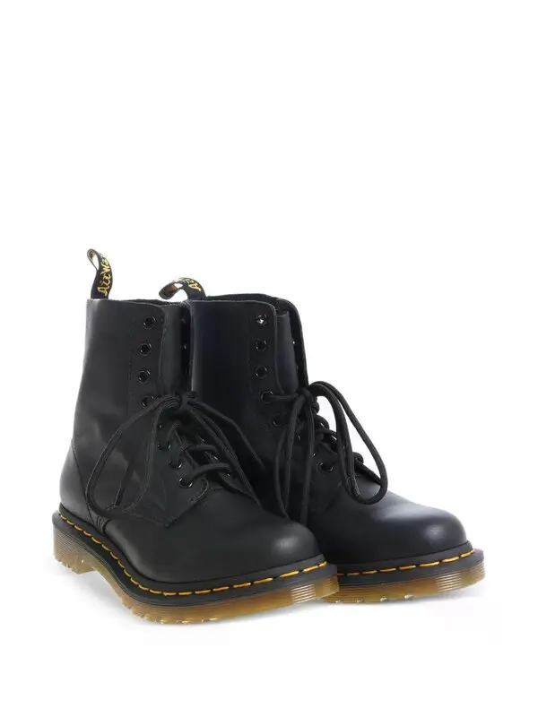 Dr. Martens Lace-up Leather Biker Boots - Black