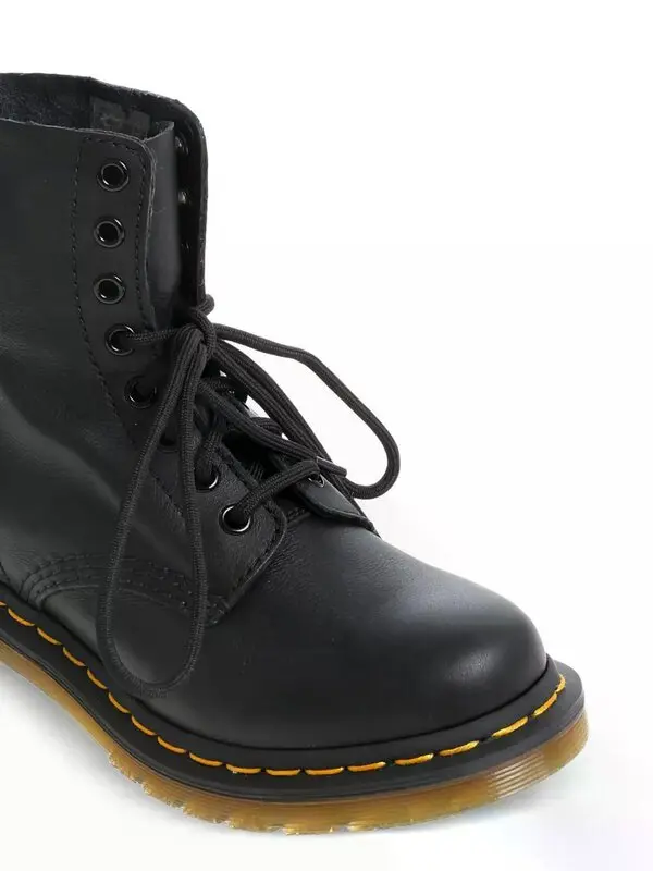 Dr. Martens Lace-up Leather Biker Boots - Black