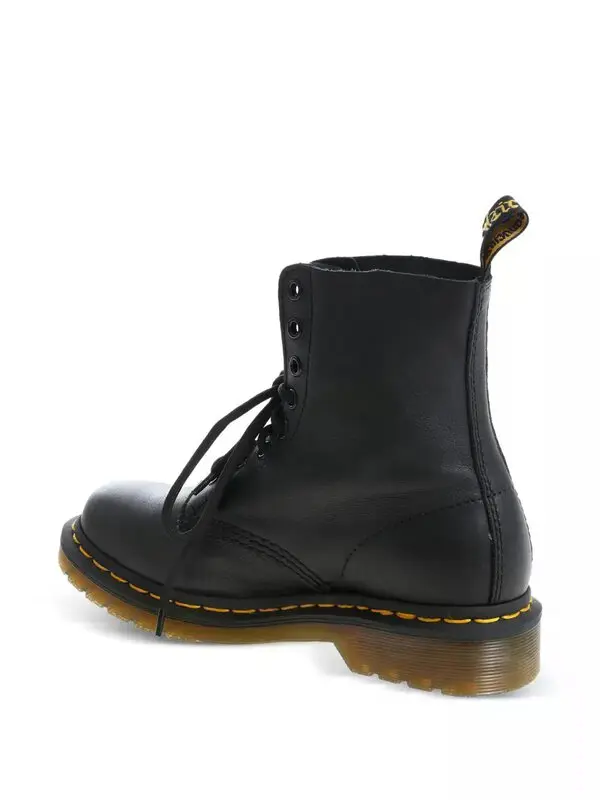 Dr. Martens Lace-up Leather Biker Boots - Black