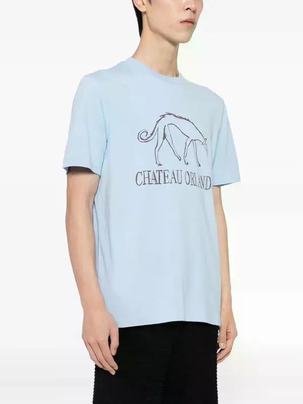 CHATEAU ORLANDO Hound-print T-shirt