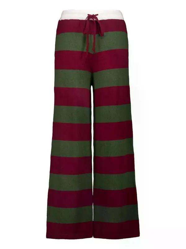 PAULA Striped Trousers With Elasticated Waistband And Drawstring Detail
