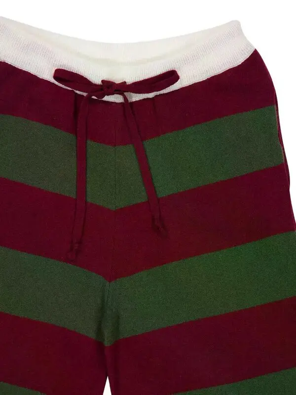 PAULA Striped Trousers With Elasticated Waistband And Drawstring Detail