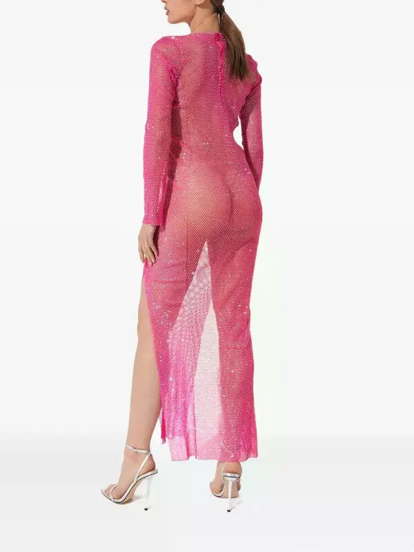 SANTA BRANDS Crystal-embellished Mesh Dress - Pink