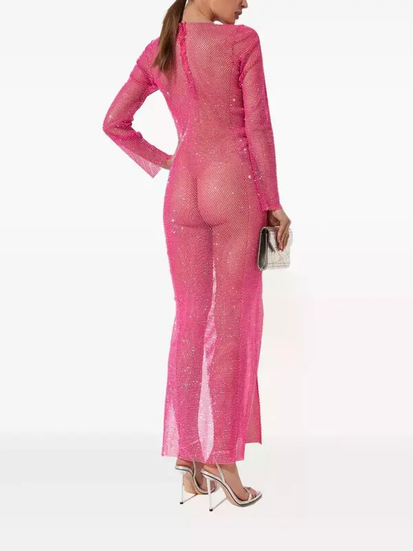 SANTA BRANDS Crystal-embellished Mesh Dress - Pink