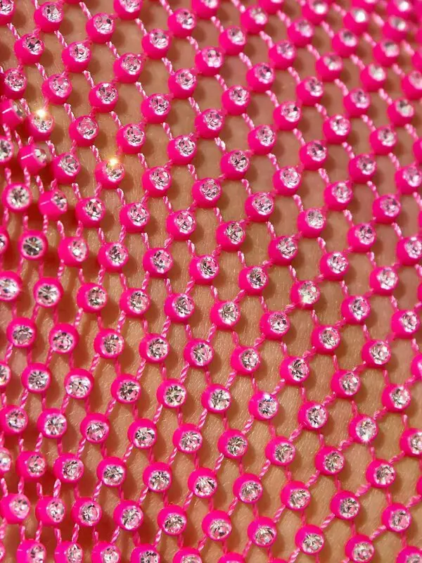 SANTA BRANDS Crystal-embellished Mesh Dress - Pink