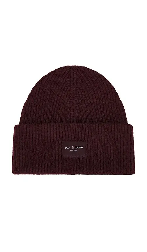 Rag & Bone Blake Beanie - Burgundy