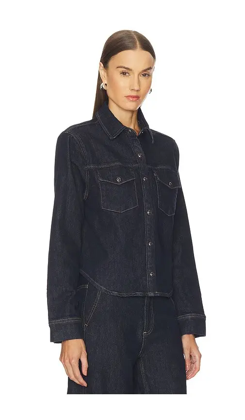 PISTOLA Thea Shrunken Denim Shacket