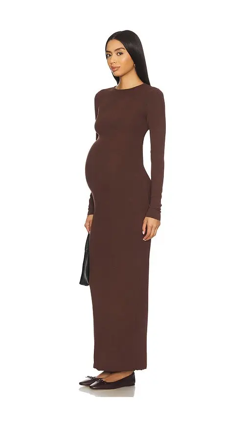 BUMPSUIT Soft Rib Maxi Dress - Chocolate