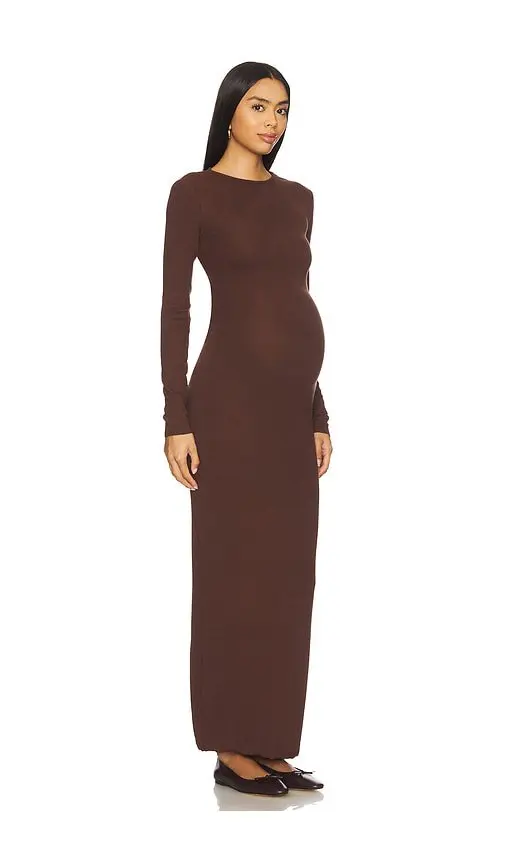 BUMPSUIT Soft Rib Maxi Dress - Chocolate
