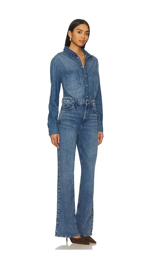 Ba&sh Bloom Jumpsuit - Blue Jeans