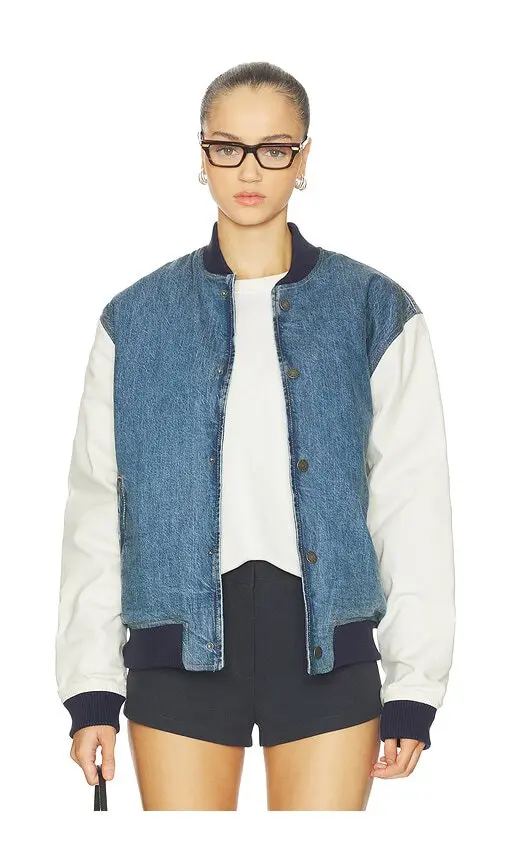 Guess Denim Letterman Jacket