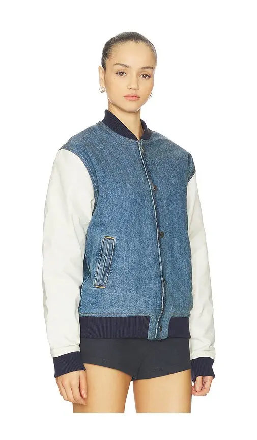 Guess Denim Letterman Jacket