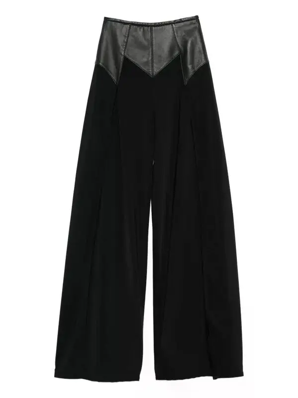 MITILIANE COUTURE Leather-insert Trousers