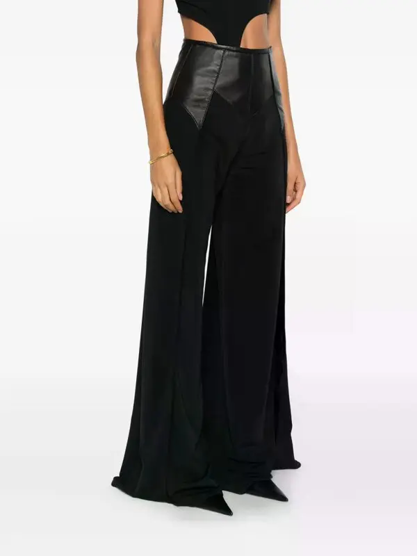 MITILIANE COUTURE Leather-insert Trousers