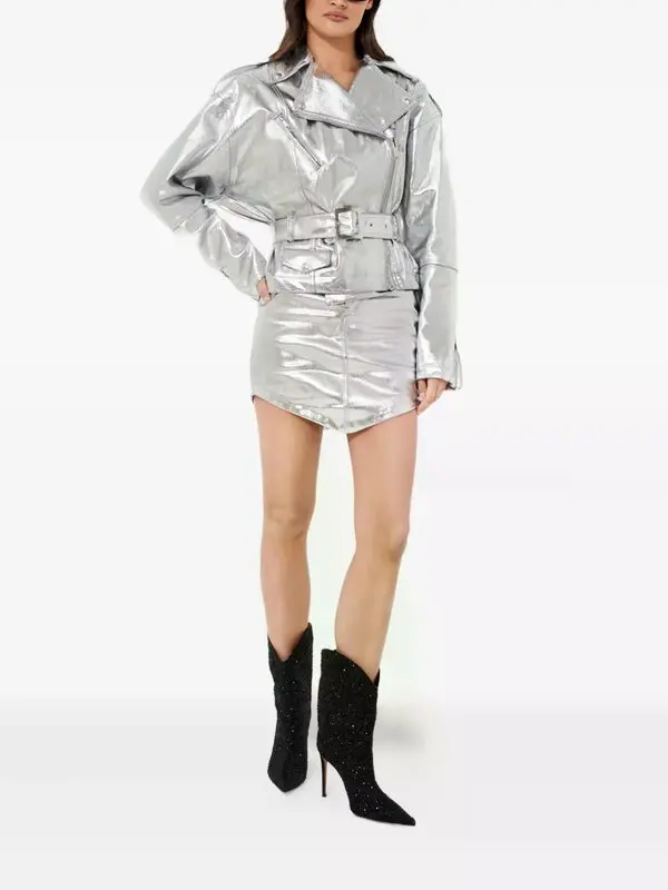 Alexandre Vauthier Asymmetric Denim Mini Skirt