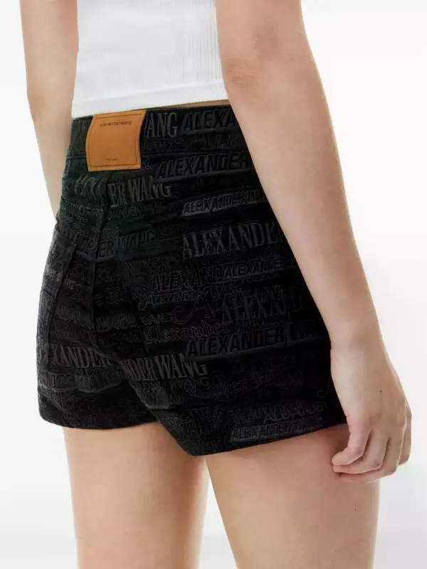 Alexander Wang Logo-embroidered Denim Shorts