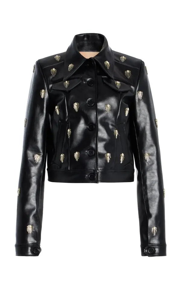 CUCCULELLI SHAHEEN Embroidered Leather Jacket