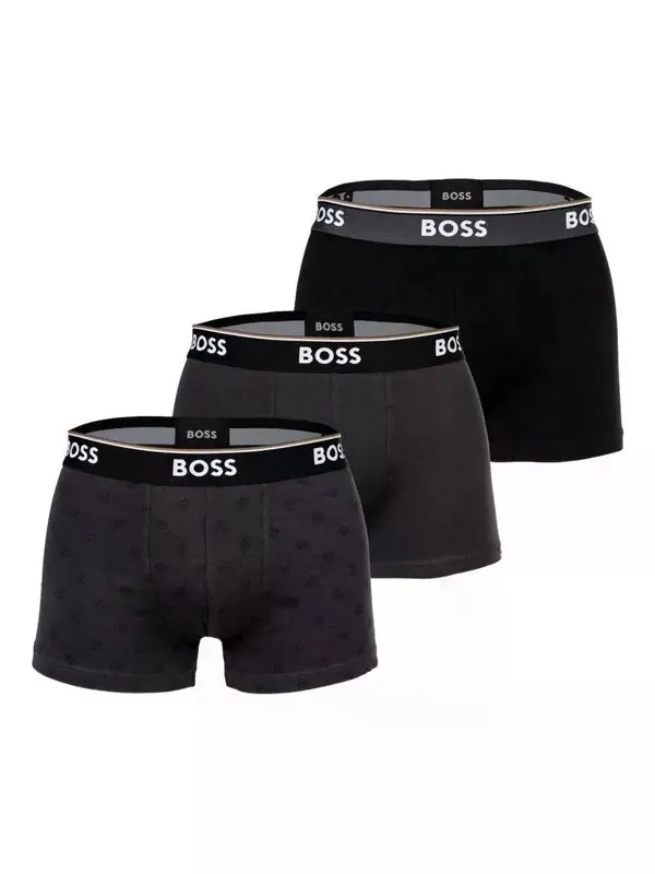 BOSS Logo-waistband Boxers - Grey