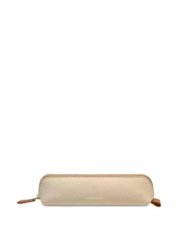 MAISON DE SABRE Leather Pencil Case - Neutrals