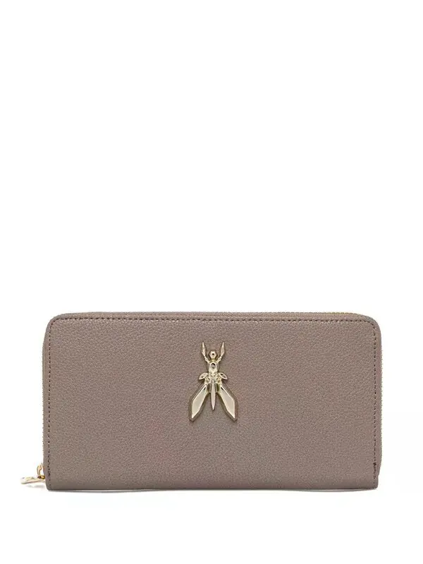 Patrizia Pepe Fly-plaque Zipped Wallet - Neutrals