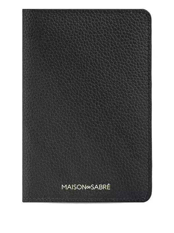 MAISON DE SABRE Leather Passport Holder - Black