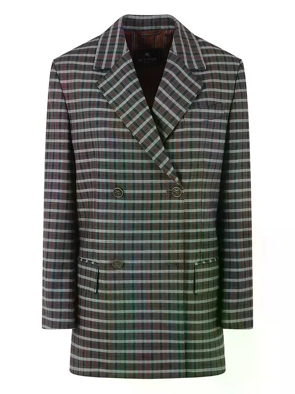 Etro Checked Double-breasted Jacket