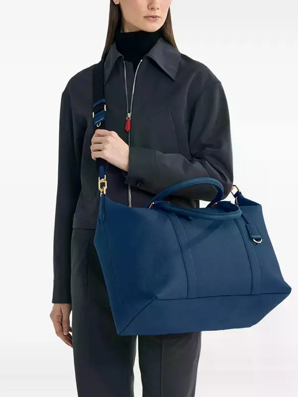 MAISON DE SABRE Large Leather Weekender Bag - Blue