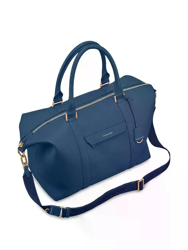 MAISON DE SABRE Large Leather Weekender Bag - Blue