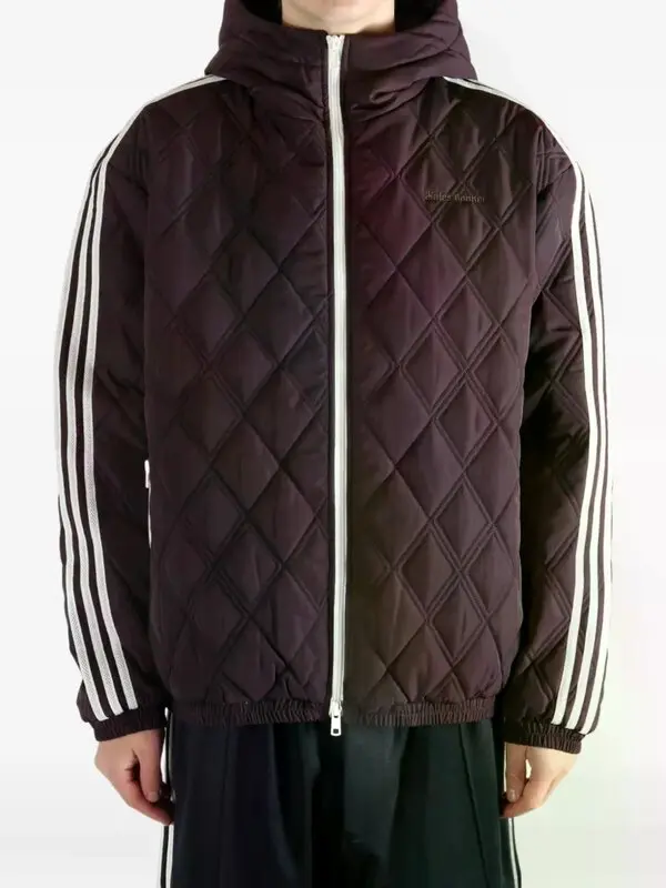 Adidas Quilted Hooded Jacket - Purple