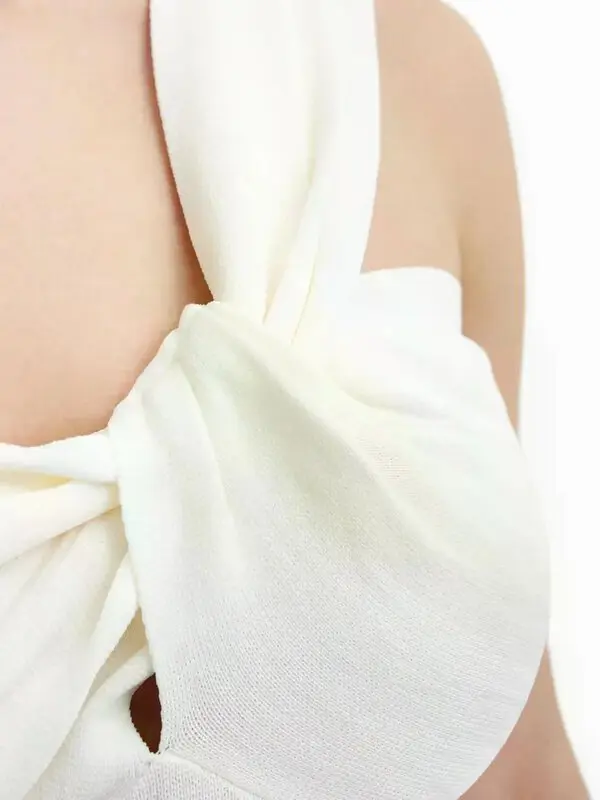 P.a.r.o.s.h Knot-detail One-shoulder Blouse