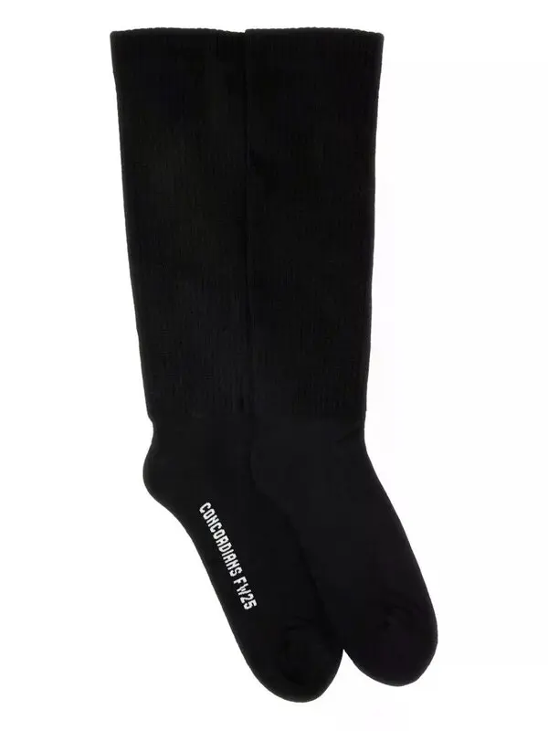 Rick Owens Ribbed Socks - Black