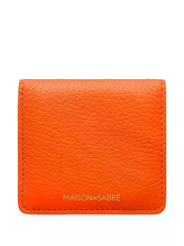 MAISON DE SABRE Magnetic Leather Compact Mirror - Orange