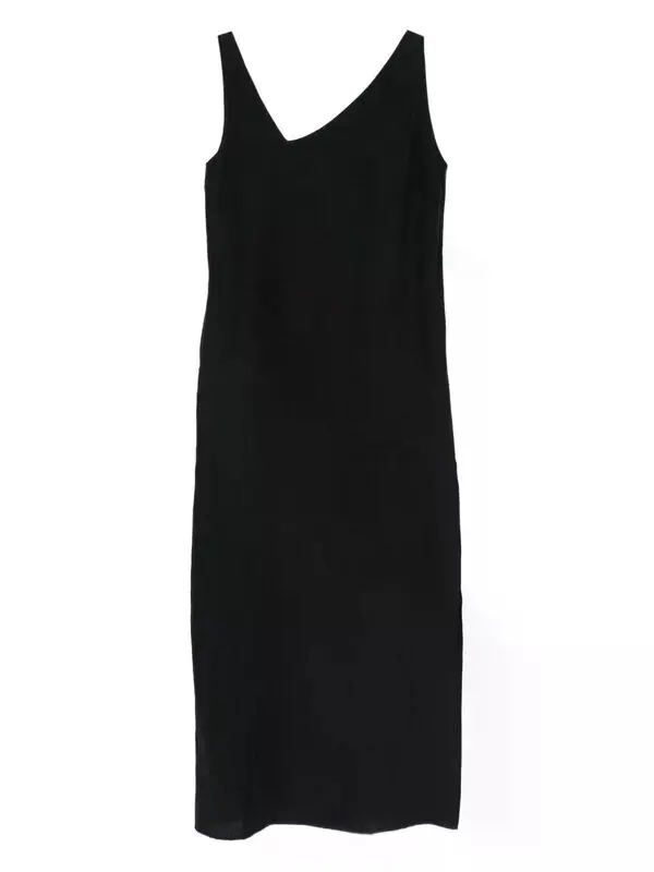 OCCLEUS Asymmetric-neck Midi Dress